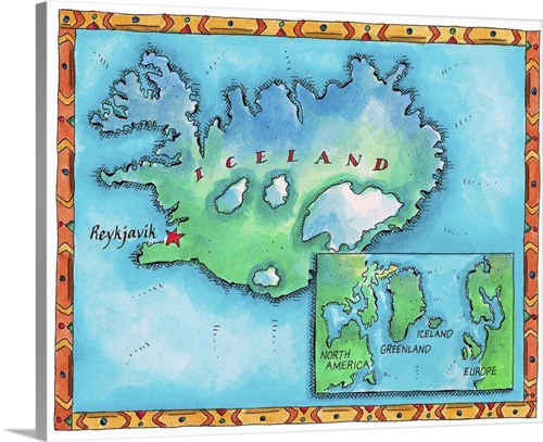 Map of Iceland Wall Art, Canvas Prints, Framed Prints, Wall Peels ...