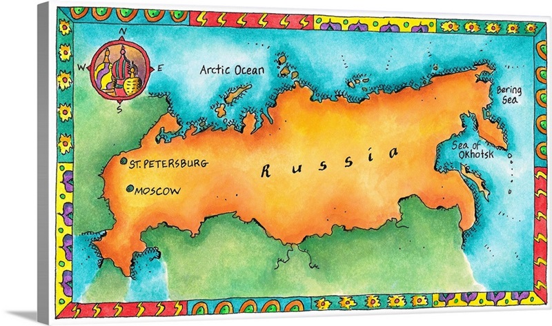 Map of Russia | Great Big Canvas