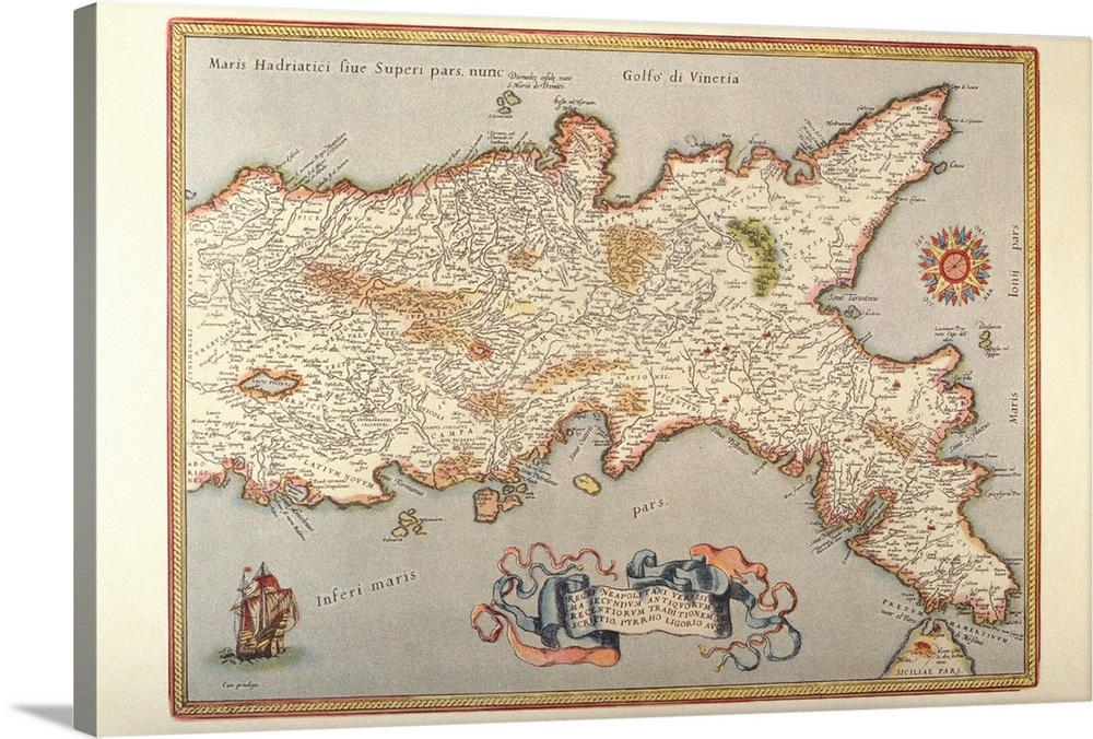 Map of the Kingdom of Naples Wall Art, Canvas Prints, Framed Prints ...