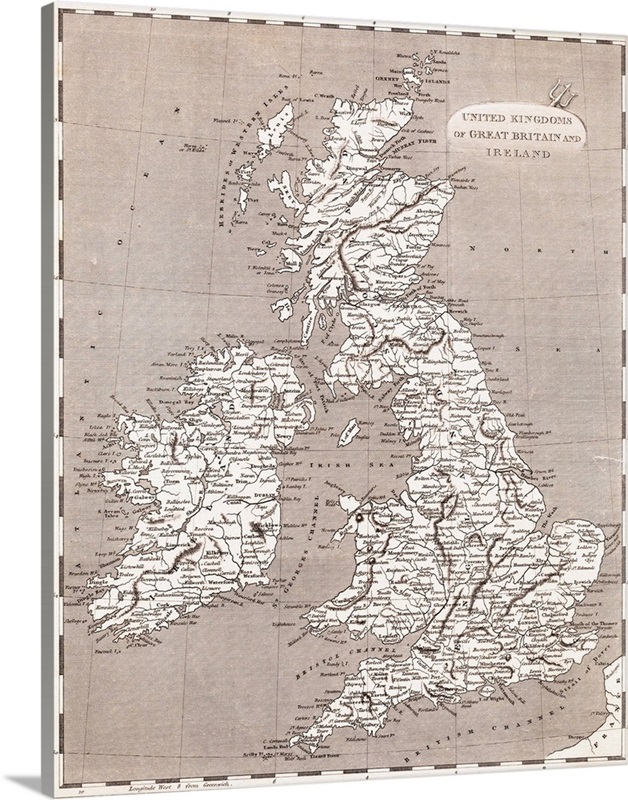 Map of the United Kingdom | Great Big Canvas