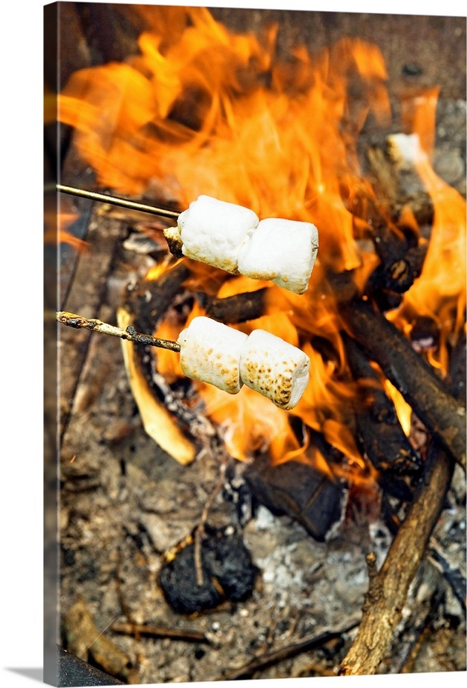 Marshmallows roasting over fire Wall Art, Canvas Prints, Framed Prints ...