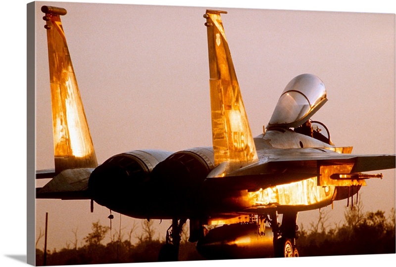 Military jet aircraft on runway | Great Big Canvas