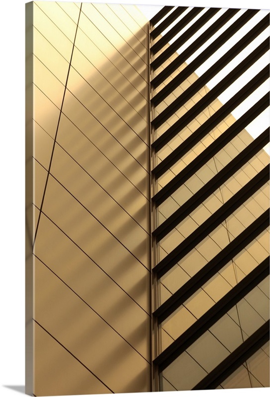 Modern architecture, yellow toned | Great Big Canvas