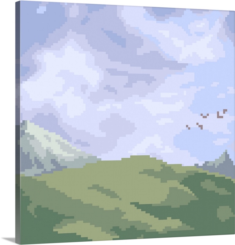 Mountain Landscape Pixel Art | Great Big Canvas