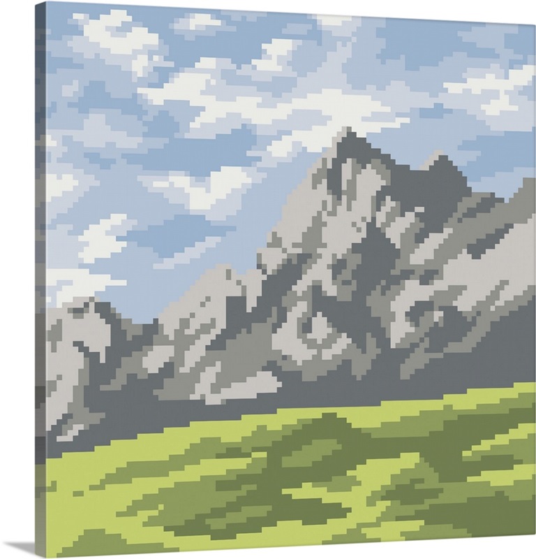 Mountain Pixel Art | Great Big Canvas