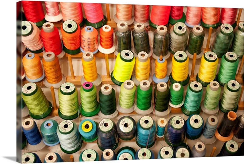Multi-Colored Thread In High School Sewing Class | Great Big Canvas