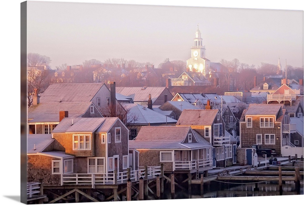 Nantucket sunrise townscape Wall Art, Canvas Prints, Framed Prints ...