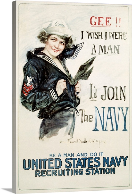 Navy Recruitment Poster By Howard Chandler Christy | Great Big Canvas