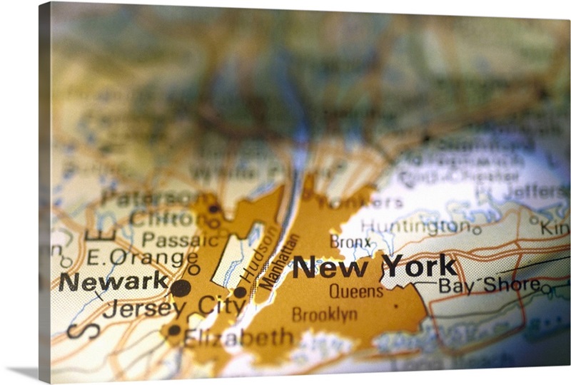 New York on map | Great Big Canvas