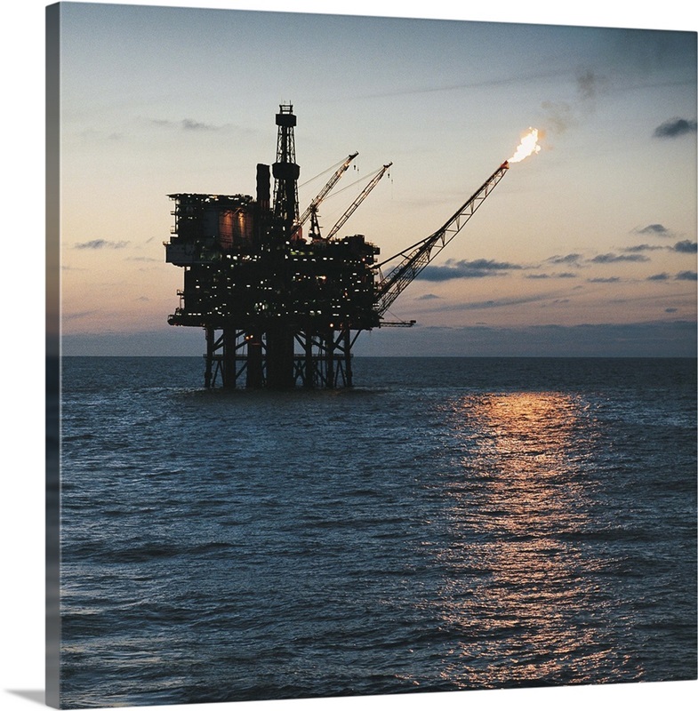 Off-shore oil rig | Great Big Canvas