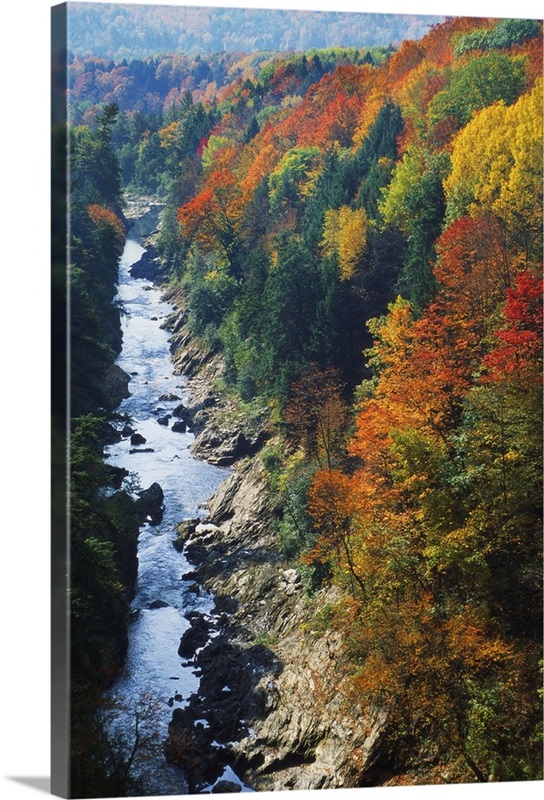Ottauquechee River, Quechee Gorge, Quechee National Park, Vermont ...