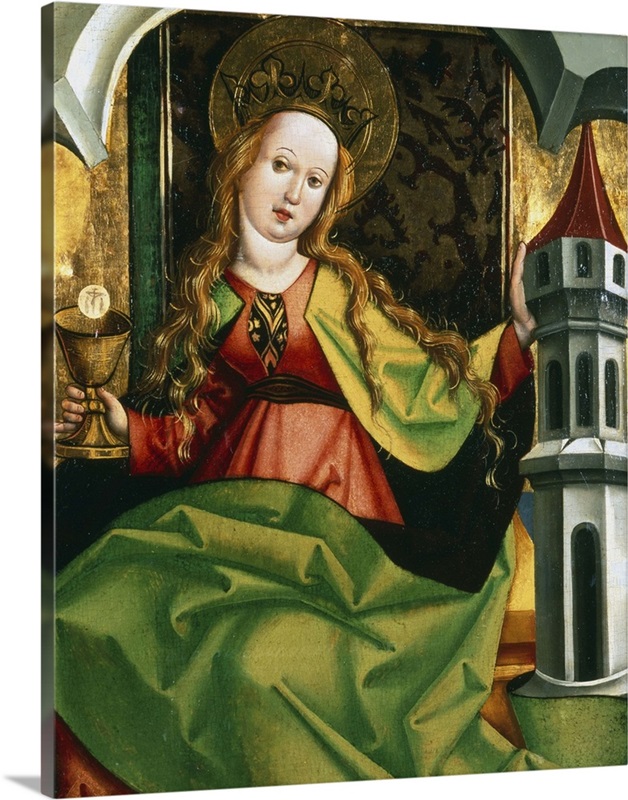 Painting depicting St. Barbara | Great Big Canvas