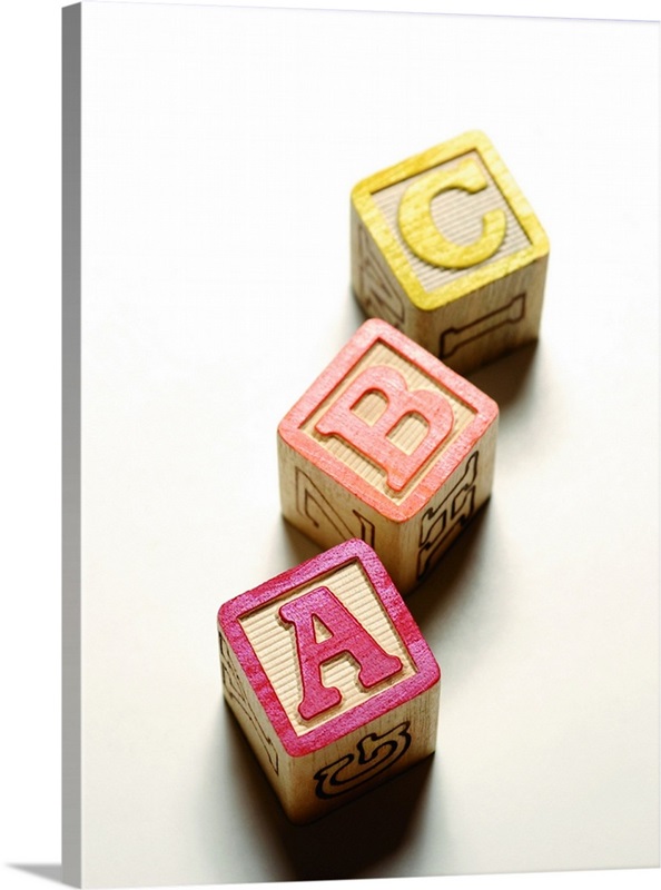 Photo, alphabet blocks, ABC, Color, High res | Great Big Canvas