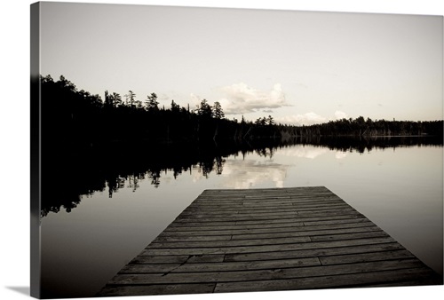 Pier looking out over lake | Great Big Canvas