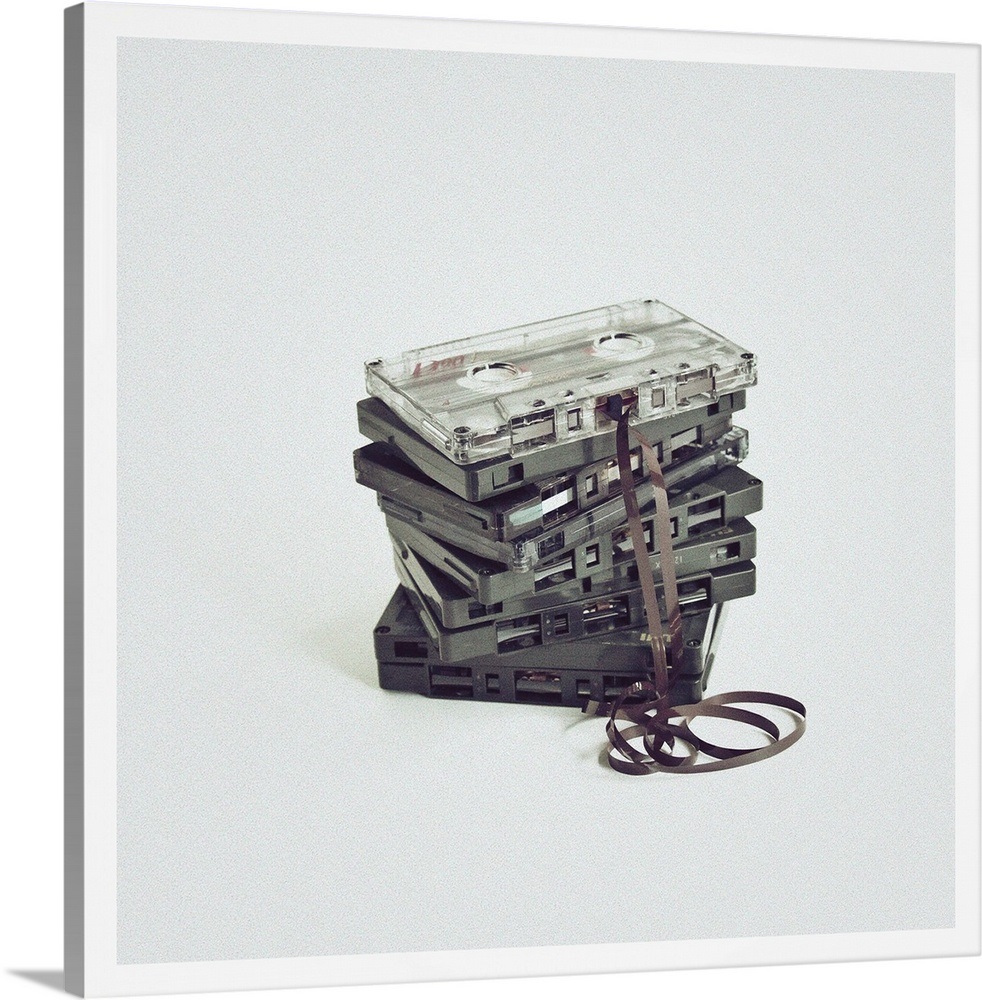 Pile of unwound cassette tapes Wall Art, Canvas Prints, Framed Prints ...