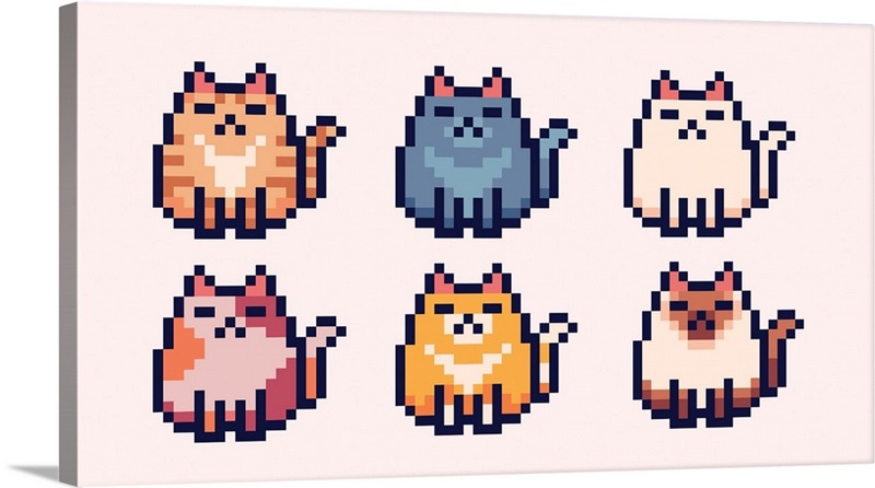Pixel Cats | Great Big Canvas