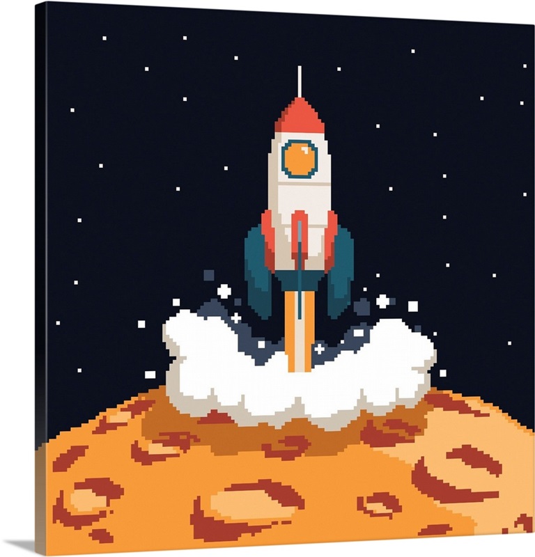Pixel Rocket | Great Big Canvas