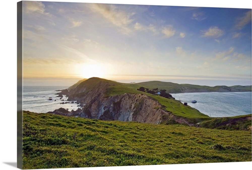Point Reyes National Seashore at sunset on the northern California ...
