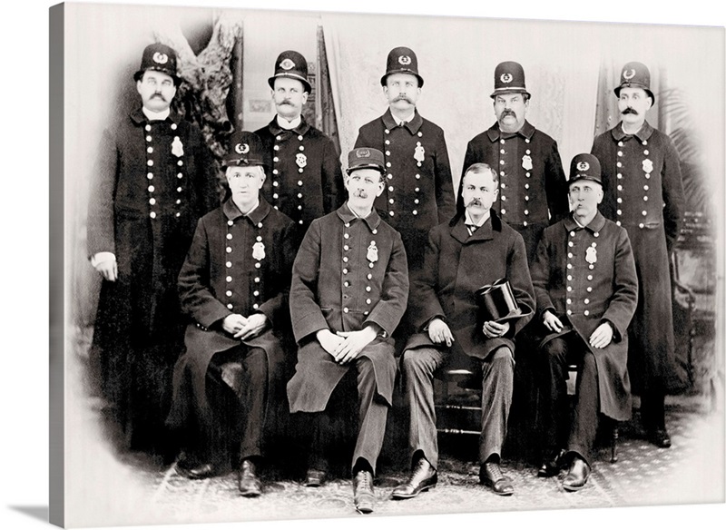 Police Officers Posing Together, Pottsdown, Pennsylvania, 1900 | Great ...