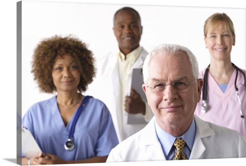 Portrait of four medical professionals | Great Big Canvas