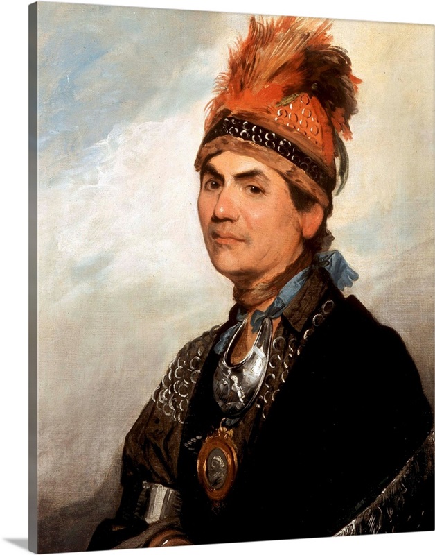 Portrait Of Mohawk Chief Joseph Brant By Gilbert Stuart | Great Big Canvas