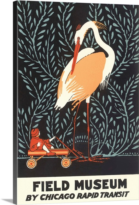 Poster For Field Museum With Giant Heron | Great Big Canvas