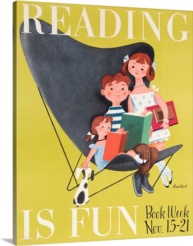 Reading Is Fun Poster By Jan Balet | Great Big Canvas