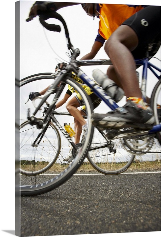 Road cyclists in action, side view (surface level) | Great Big Canvas