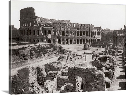 Roman Colosseum And Surrounding Ruins | Great Big Canvas