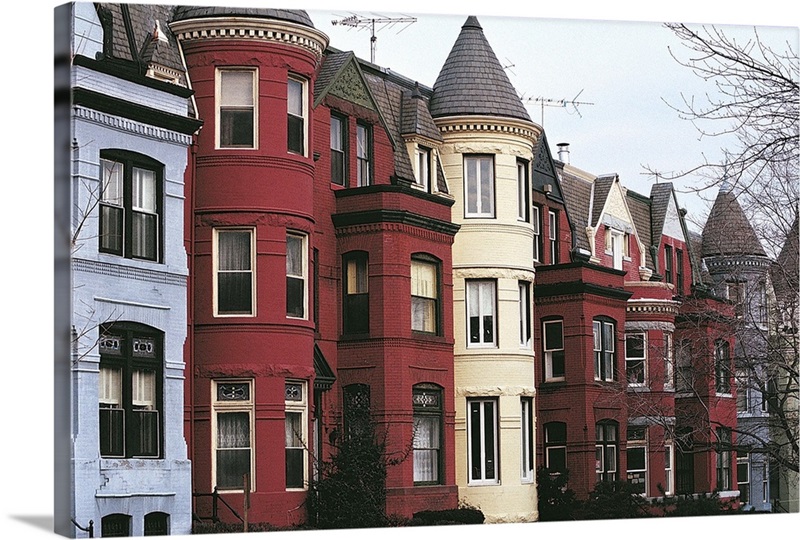 Row houses, Georgetown, Virginia, Washington DC | Great Big Canvas
