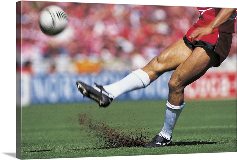 Rugby Player Kicking the Ball | Great Big Canvas