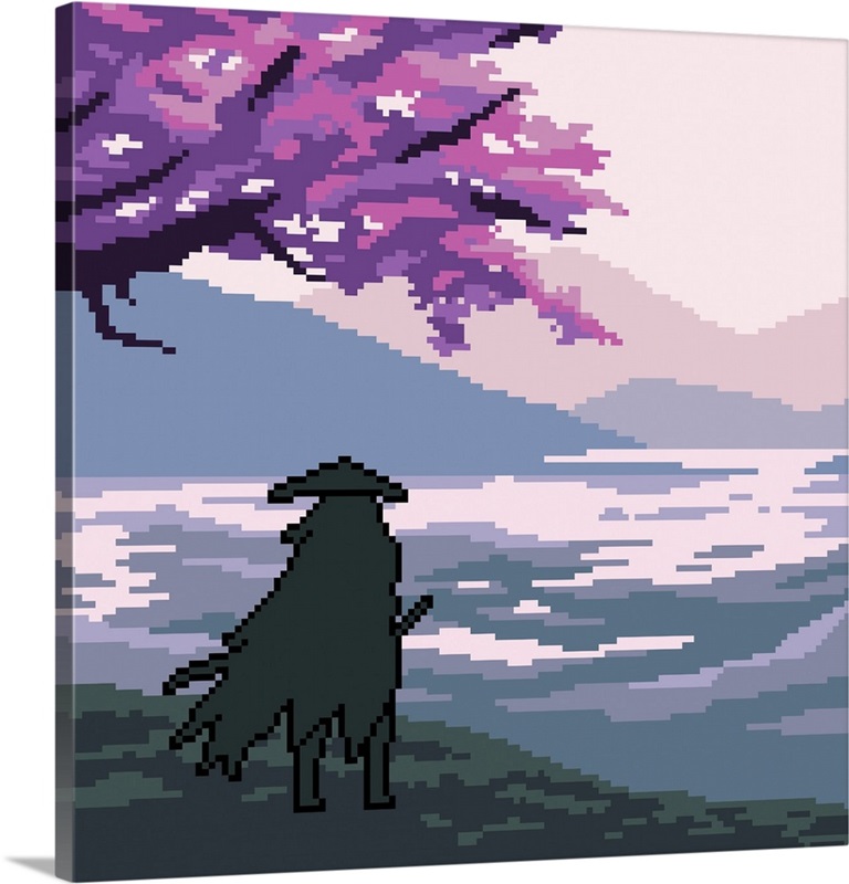 Samurai Traveler Pixel Art | Great Big Canvas