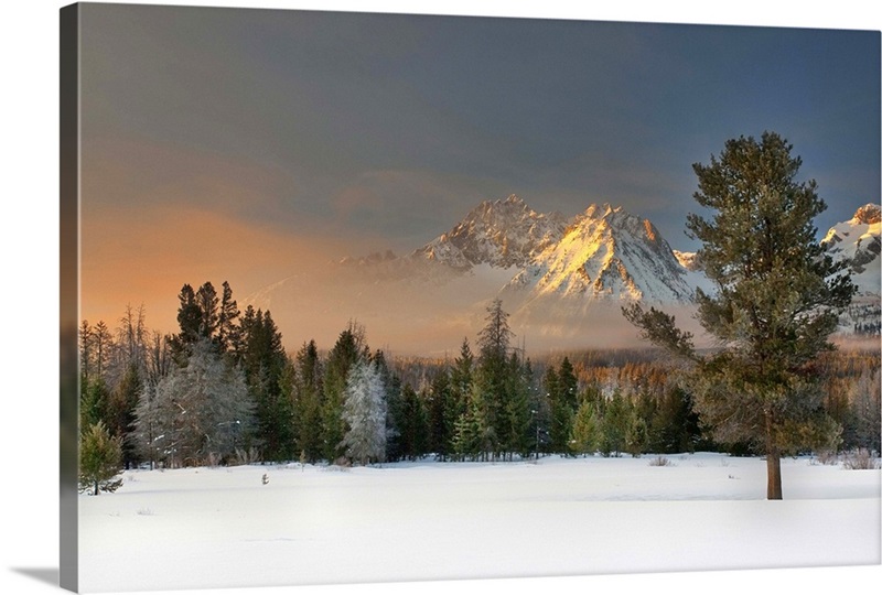 Sawtooth Range in winter. | Great Big Canvas