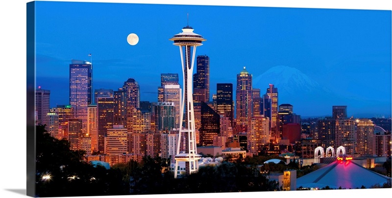 Seattle at night | Great Big Canvas