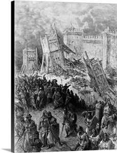 Second Assault of Jerusalem: The Crusaders Repulsed by Gustave Dore ...