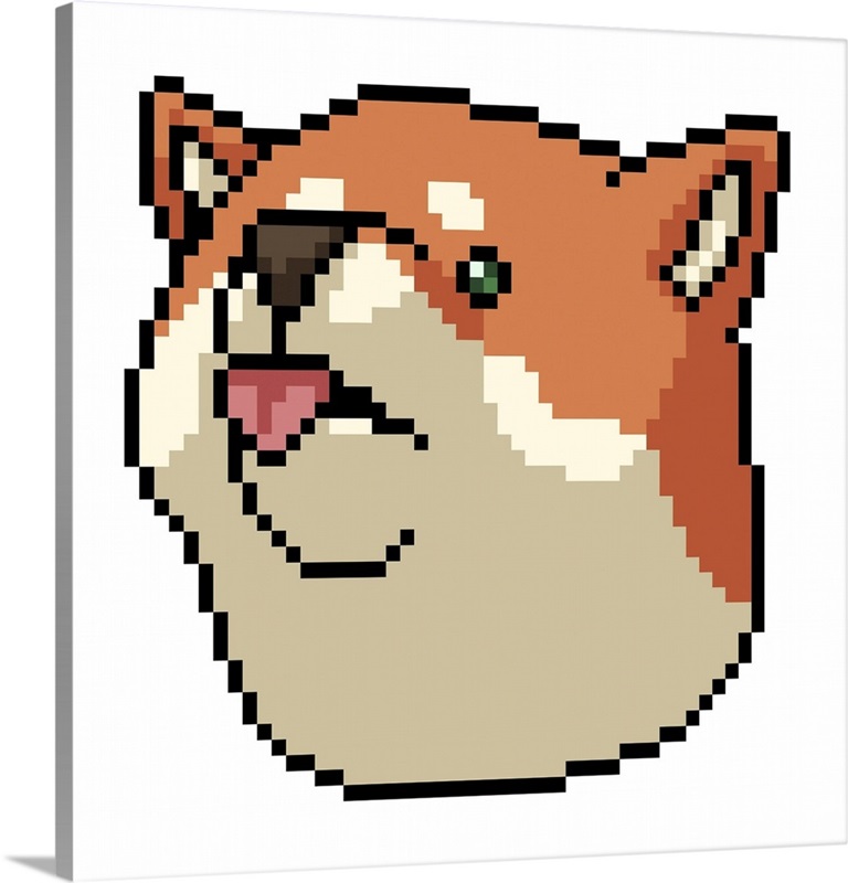 Shiba Pixel Art | Great Big Canvas