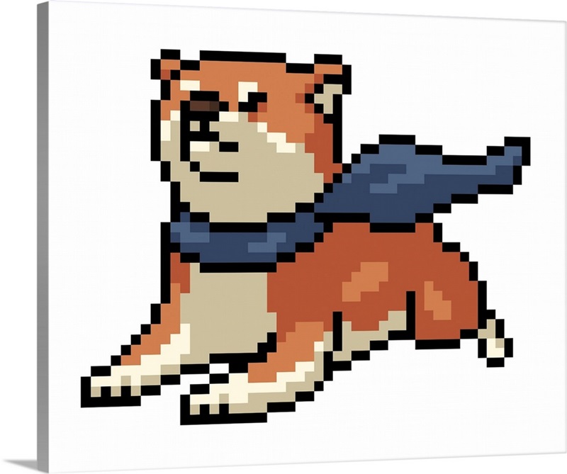 Shiba Pixel Art | Great Big Canvas