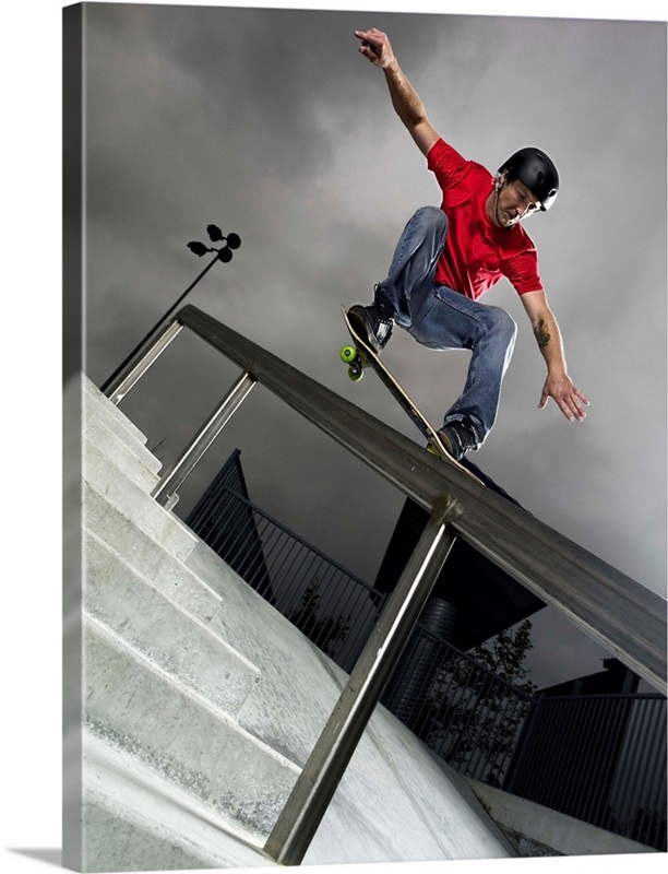 Skateboarder Performing Tricks | Great Big Canvas