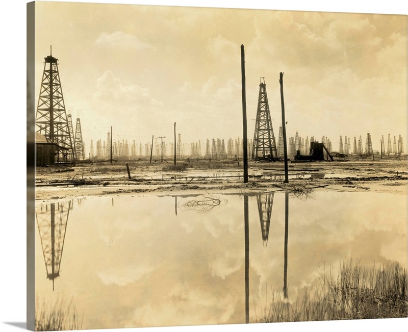 Spindle Top Oil Fields, Beaumont, Texas | Great Big Canvas