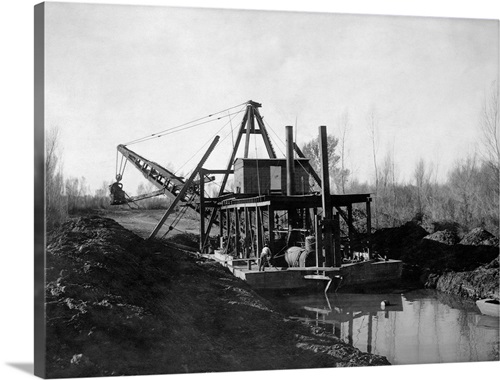 Steam Powered Hydraulic Dredge | Great Big Canvas