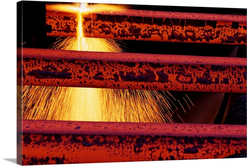 Steel Bars Being Cut | Great Big Canvas