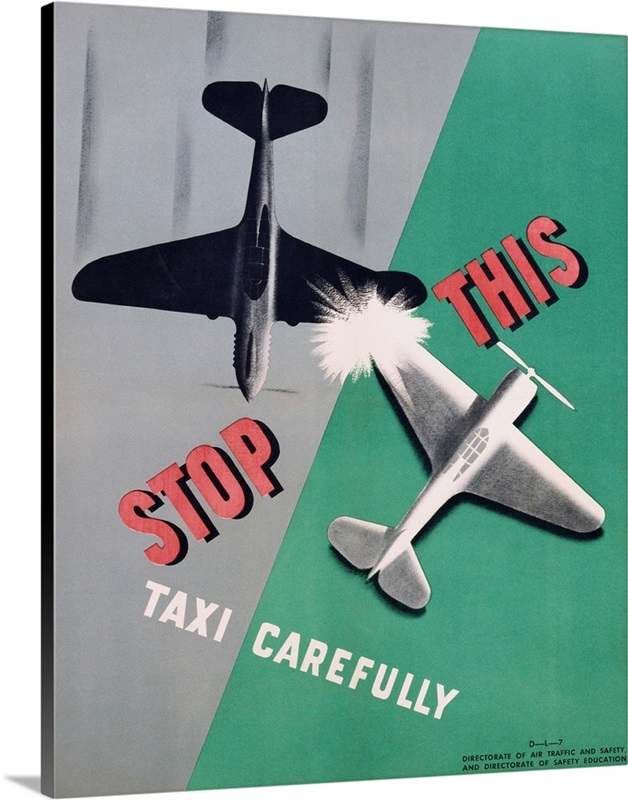 Stop This, Taxi Carefully Work Safety Poster | Great Big Canvas