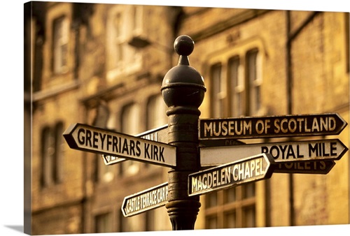 Street sign, Edinburgh, Scotland | Great Big Canvas