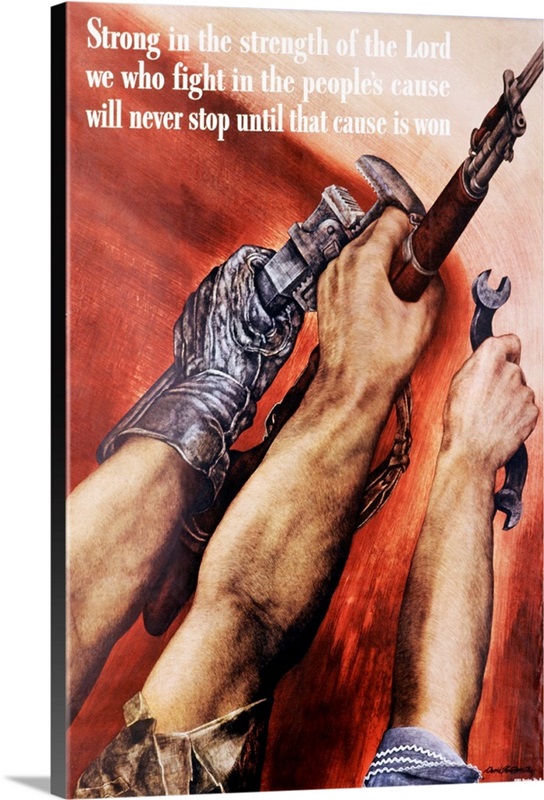 Strong In The Strength Of The Lord Poster By David Stone Martin | Great ...