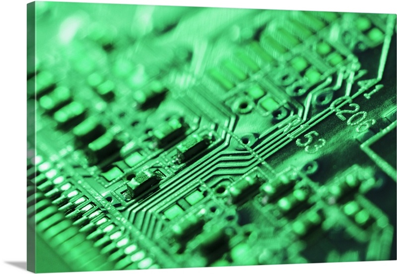 Studio shot of computer chip | Great Big Canvas