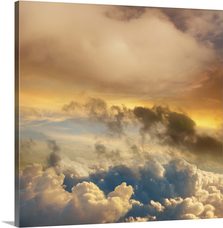 Sunset viewed from 30,000 feet in a concept photo | Great Big Canvas