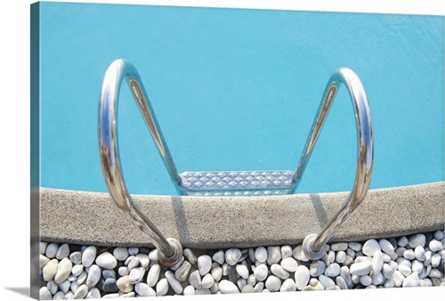 Swimming pool with white pebbles in edge. | Great Big Canvas
