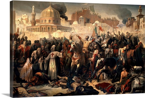 Taking of Jerusalem by the Crusaders by Emile Signol | Great Big Canvas