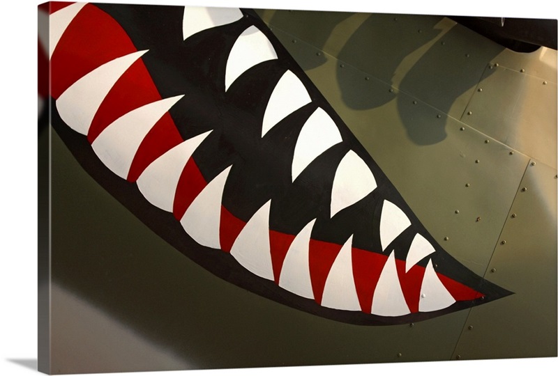 Teeth painted on aircraft | Great Big Canvas