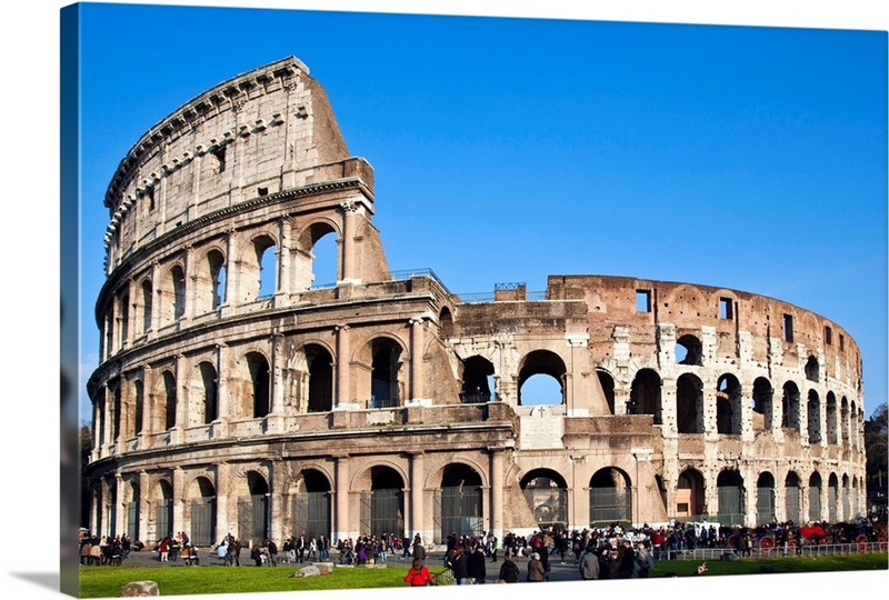 The Colosseum or Roman Coliseum, originally the Flavian Amphitheatre ...